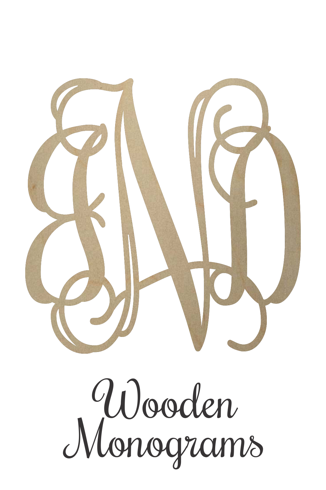 Wooden Monograms | Wooden Initials | Unfinished Wooden Monogram